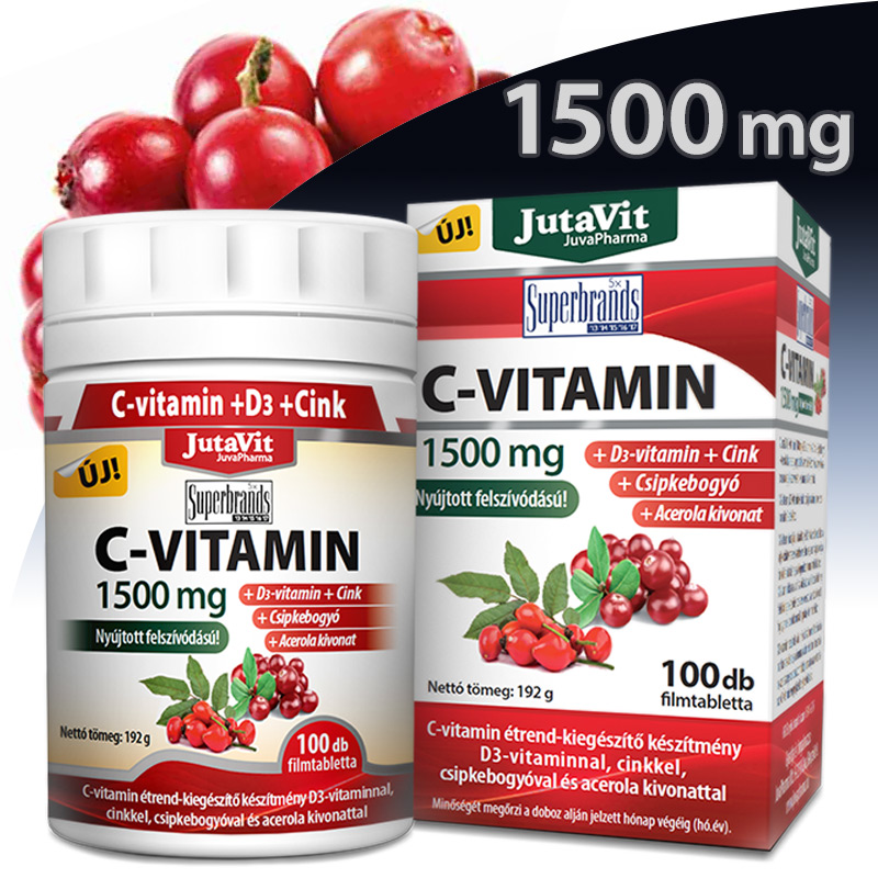 JutaVit C-vitamin 1500 mg 1000 mg 500 mg